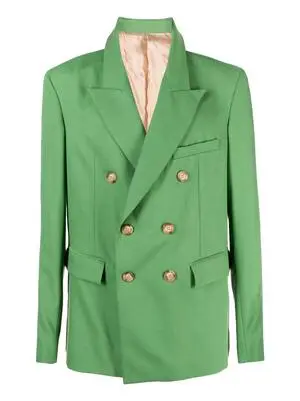 AHLUWALIA Colour-Block Double-Breasted Blazer