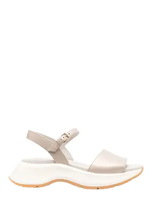 Hogan Open-toe Leather Sandals - Neutrals