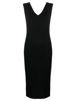 Moncler Knitted Midi Dress - Black