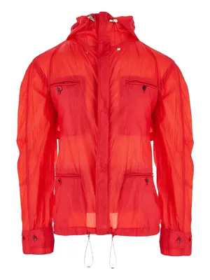 FERRAGAMO Four-pocket Hooded Jacket - Red