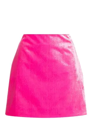 Ermanno Scervino Velvet A-line Mini Skirt - Pink