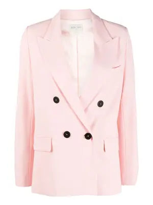 FORTE_FORTE Double-breasted Tailored Blazer - Pink