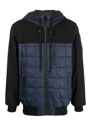Moose Knuckles Panelled Hooded Padded Jacket - Blue