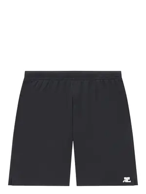 COURREGES Logo-embroidered Shorts - Black