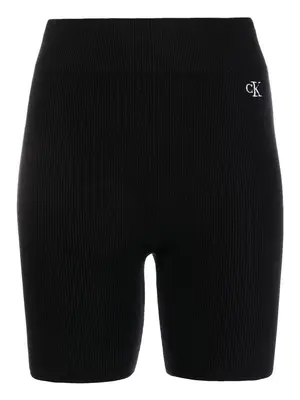 Calvin Klein Knitted Cycling Shorts Black