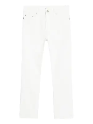 Ami High-waisted Cropped Jeans - White