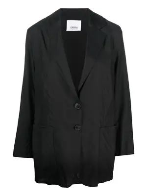 Erika Cavallini Oversized Single-breasted Blazer - Black