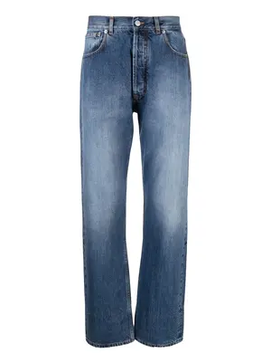 Nick Fouquet Embroidered Denim Trousers - Blue