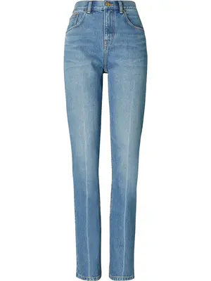 Tory Burch Mid-rise Straight-leg Jeans - Blue