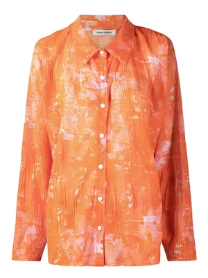 Henrik Vibskov Printed Plissé Shirt - Orange