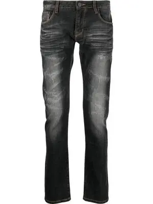PRIVATE STOCK LABS Distressed-finish Skinny Jeans - Grey