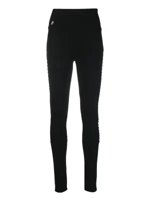 Philipp Plein Logo-plaque Leggings - Black