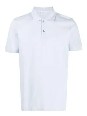 Sunspel Short-sleeve Cotton Polo Shirt - Blue
