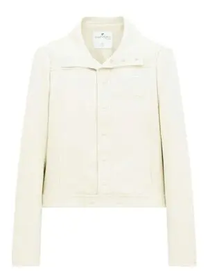 COURREGES Chest Logo-patch Shirt Jacket - White