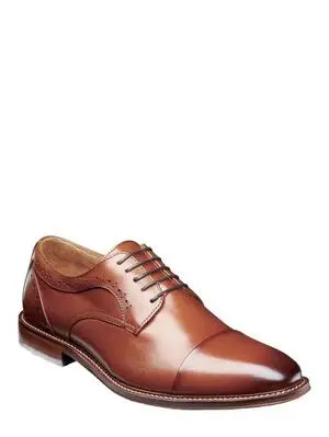 STACY ADAMS Maddox Cap Toe Derby - Cognac