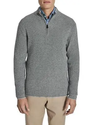 JACK VICTOR Jack Victor Daulac Quarter Zip Pullover Charcoal