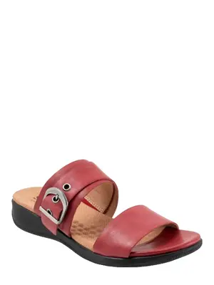 Softwalk SoftWalk® Toki Slide Sandal Dark Red