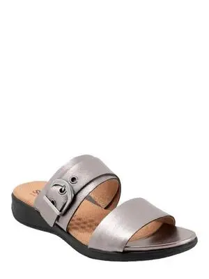 Softwalk Toki Slide Sandal - Pewter