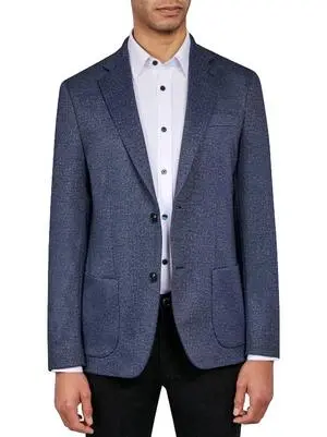 W.R.K Slim Fit Textured Stretch Knit Sportcoat - Navy