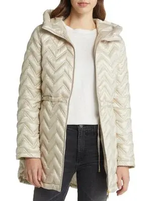 Via Spiga Via Spiga Zigzag Quilt Puffer Jacket Biscotti