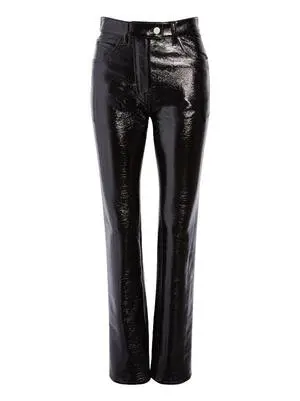COURREGES Five-pocket Vinyl Pants - Black
