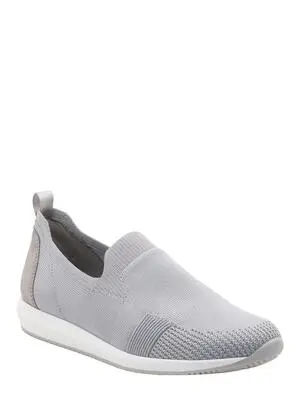 ARA Leena Ii Slip-on Sneaker - Pebble Woven Stretch