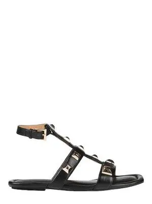 TWINSET Leather Sandals - Black