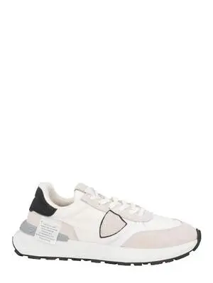 Philippe Model Sneakers In Soft Leather And Textile Fibers - White