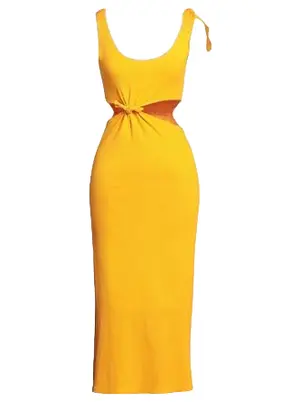 Sandro Midi Bodycon Dress - Mandarin