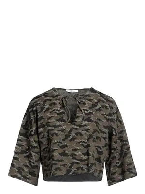 BELLWOOD Camouflage Knitted Sweater - Green