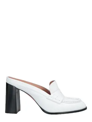 Santoni Leather Mules - White