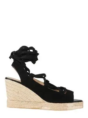 TWINSET Leather Espadrilles - Black