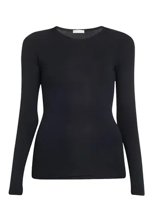 Hanro Soft Touch Long-sleeve Top - Black