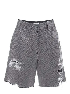 JW Anderson Studded Cotton Shorts - Grey