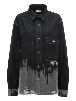 JW Anderson Studded Denim Shirt - Grey