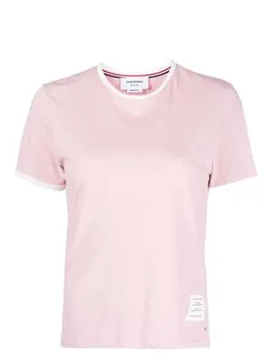 Thom Browne Contrast-trim T-shirt - Pink