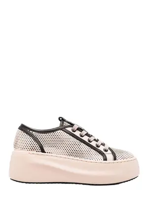 VIC MATIE Travel Perforated Platform Sneakers - Pink
