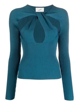 Coperni Twisted Cut-out Sweater - Blue
