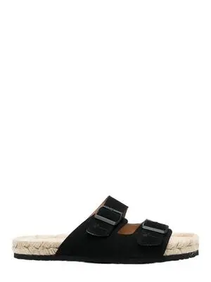 Manebí Buckled Espadrille Sandals - Black