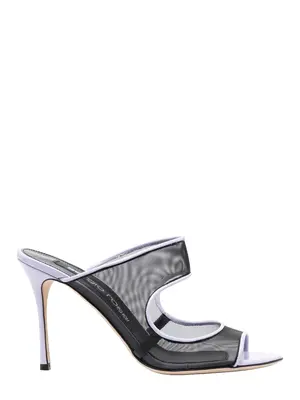 SERGIO ROSSI 90mm Open Toe Sandals - Purple