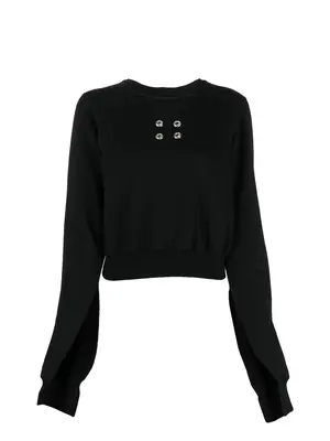 Rick Owens Eyelet-embellished Sweatshirt - Black