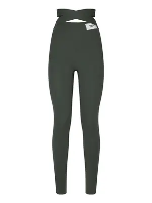 Dolce & Gabbana Kim Crossover-strap Leggings - Black