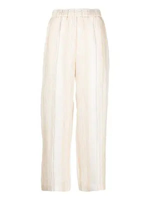 Peserico Striped Palazzo Pants - Neutrals