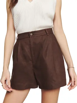 REFORMATION Reformation Mason Linen Short Cafe