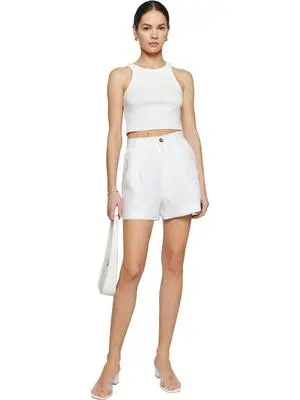 REFORMATION Reformation Mason Linen Short White