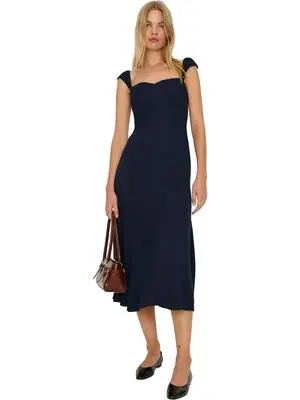 REFORMATION Bryson Midi Dress Blue