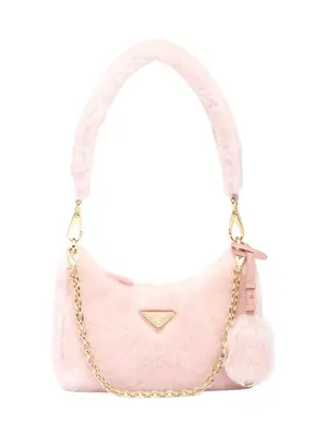 Prada Re-edition Shearling Mini Bag - Pink