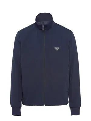 Prada Triangle-logo Zip-up Jacket - Blue