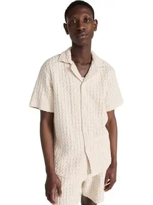 Oas Cuba Waffle Shirt - Ecru