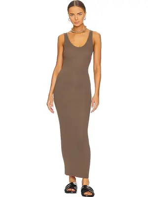 Enza Costa Maxi Tank Dress - Mushroom